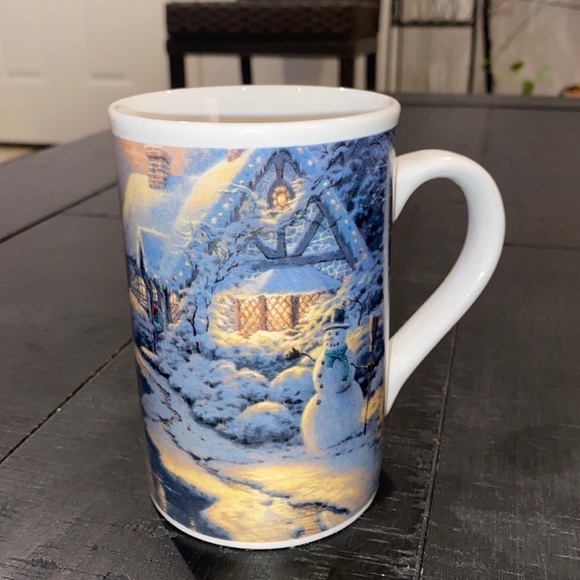 Thomas Kinkade | Kitchen | Thomas Kinkade Christmas Evening Blue Snowy ...